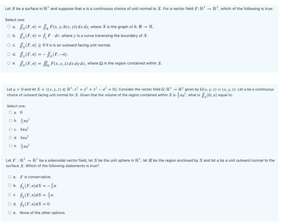 Solved Let S be a surface in R3 and suppose that n is a | Chegg.com