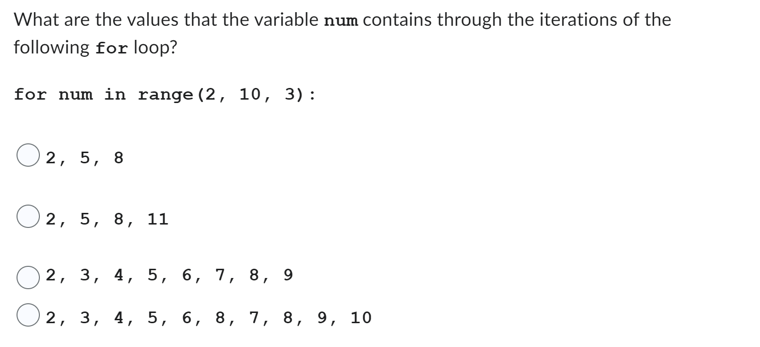 Solved What are the values that the variable num contains | Chegg.com
