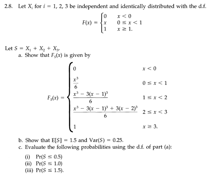 Solved 2.8. Let Xi for i=1,2,3 be independent and | Chegg.com