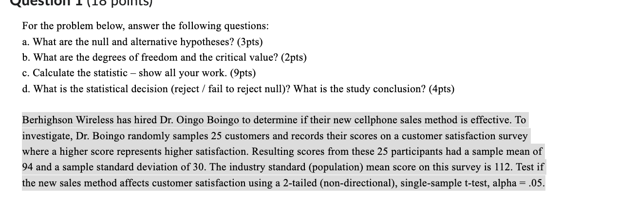 Solved For the problem below, answer the following | Chegg.com
