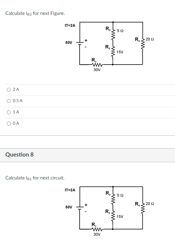 Solved Calculate IR3 for next Figure. \begin{tabular}{l} 2 A | Chegg.com