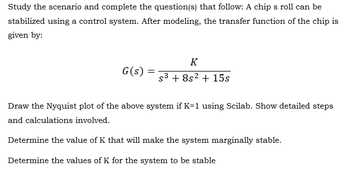 Solved Study the scenario and complete the question(s) that | Chegg.com
