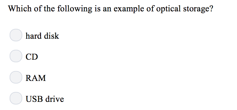 Solved Which of the following is an example of optical | Chegg.com