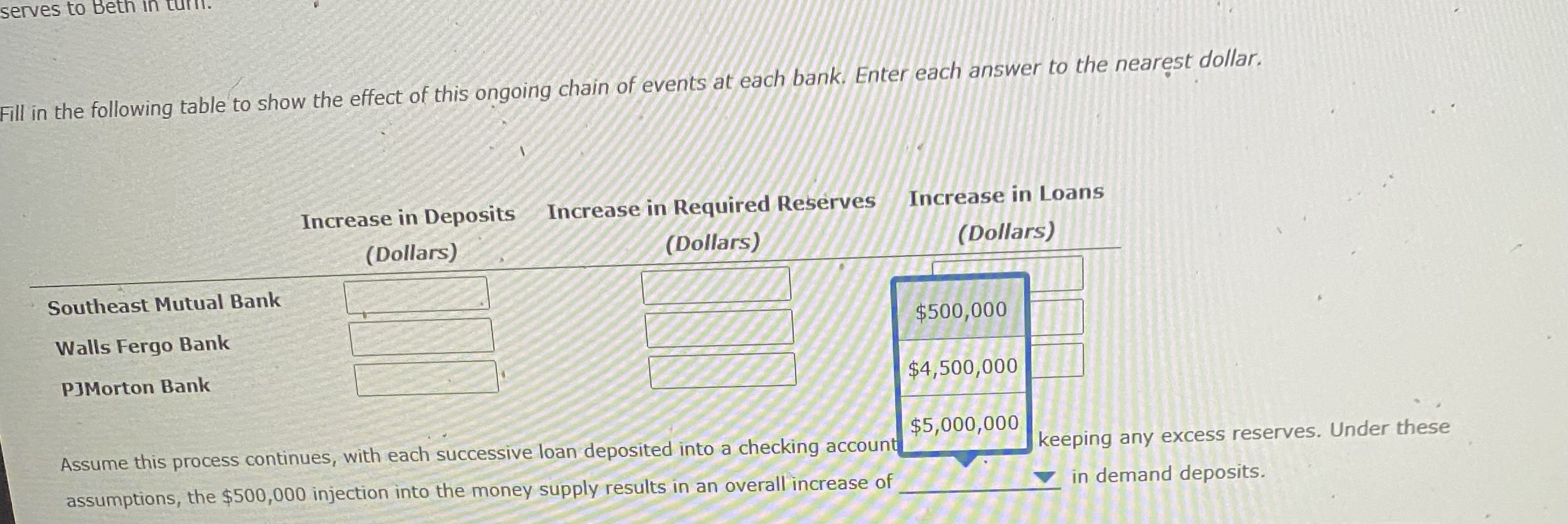 Solved Suppose Southeast Mutual Bank, Walls Fergo Bank, and | Chegg.com