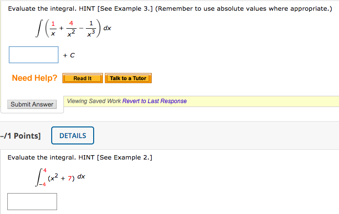 Solved Evaluate the integral. HINT (See Example 3.] | Chegg.com
