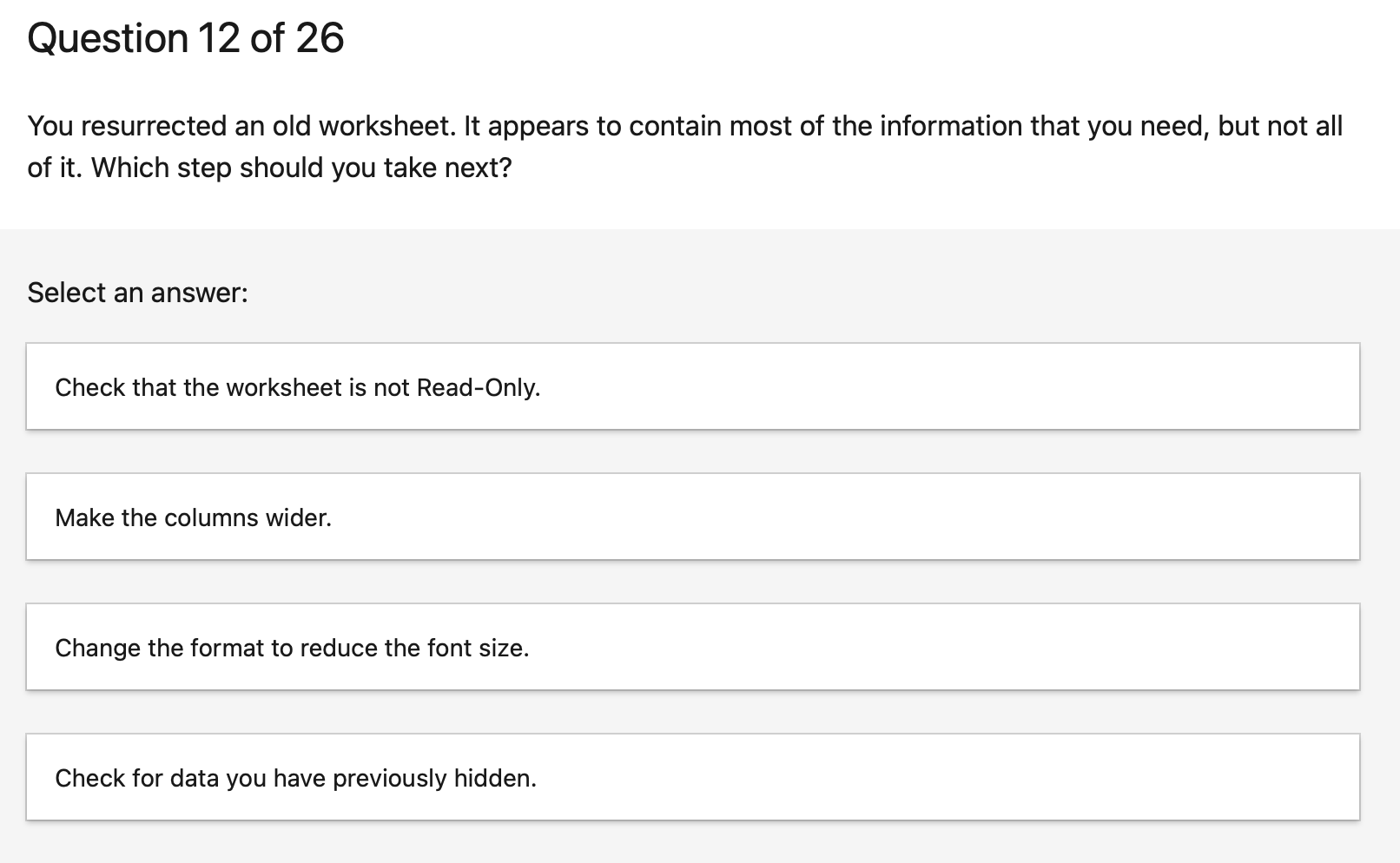 Solved You resurrected an old worksheet. It appears to | Chegg.com