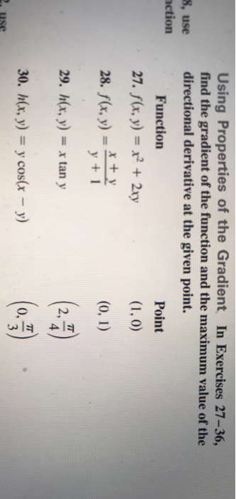 Solved Using Properties of the Gradient In Exercises 27-36, | Chegg.com