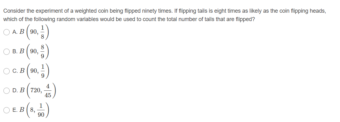 Solved Consider the experiment of a weighted coin being | Chegg.com