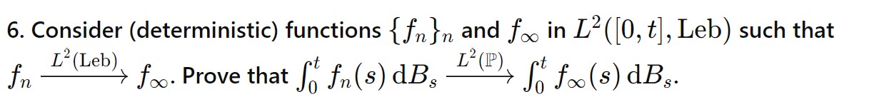 Solved Consider (deterministic) ﻿functions {fn}n ﻿and f∞ ﻿in | Chegg.com