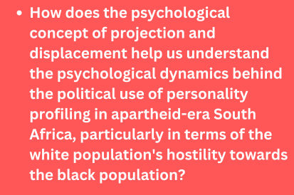 Solved - How does the psychological concept of projection | Chegg.com