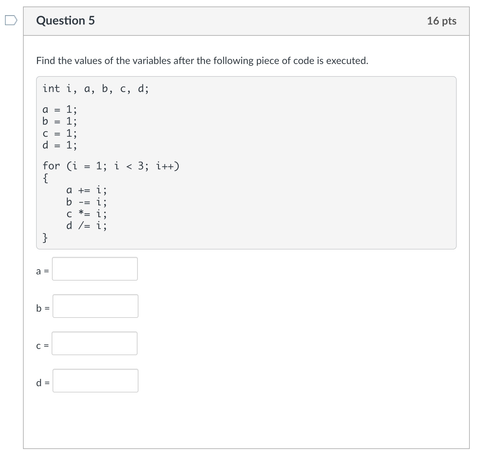 Solved Question 1 12 pts Answer the following questions as | Chegg.com