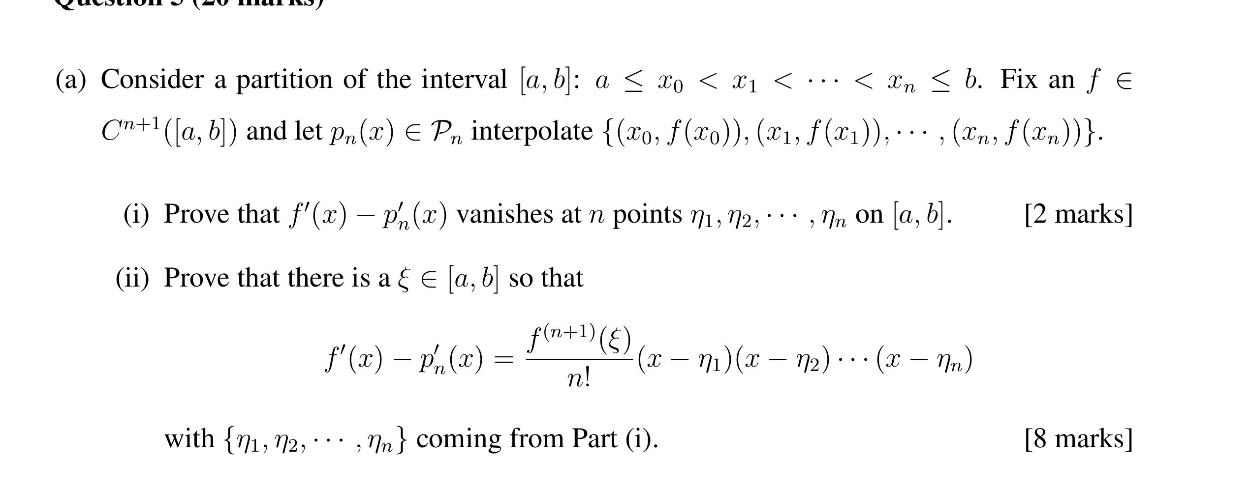 Solved (a) Consider a partition of the interval [a, b]: a