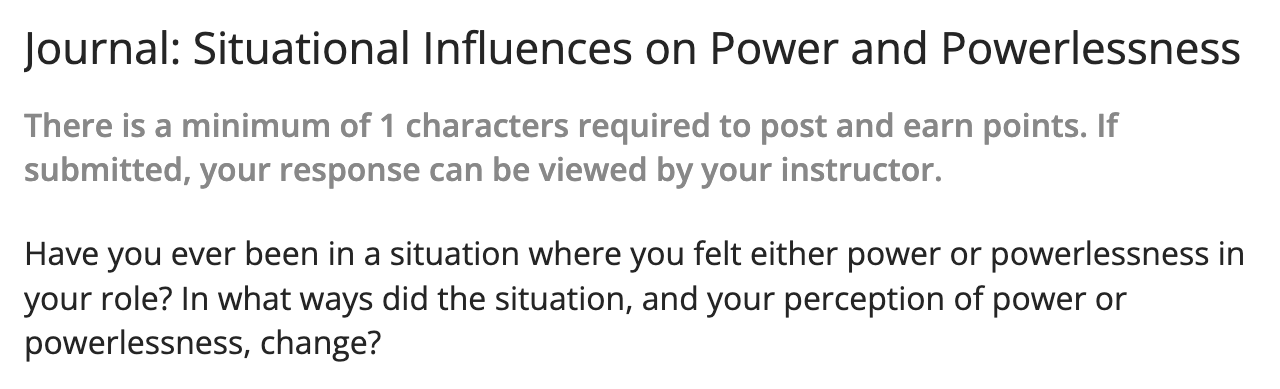 Solved Journal: Situational Influences on Power and | Chegg.com