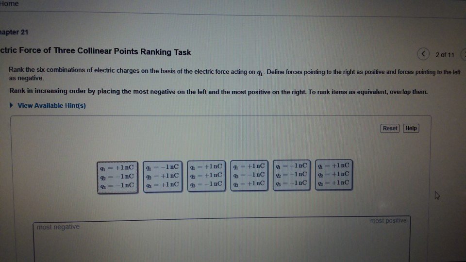 Solved Home apter 21 ctric Force of Three Collinear Points | Chegg.com