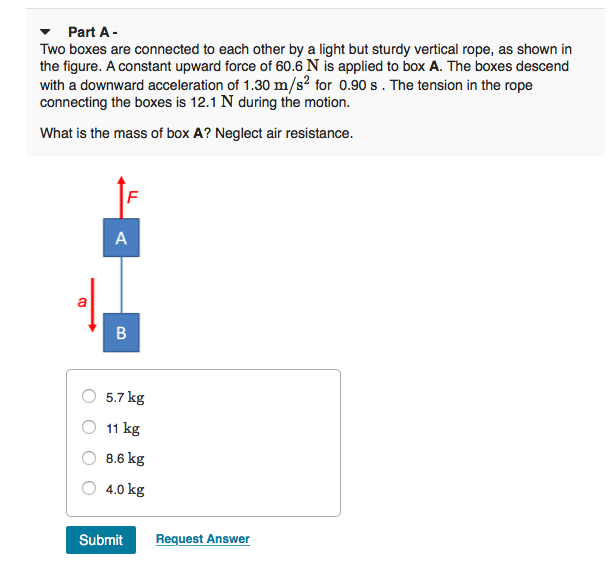 Solved Part A- Two boxes are connected to each other by a | Chegg.com