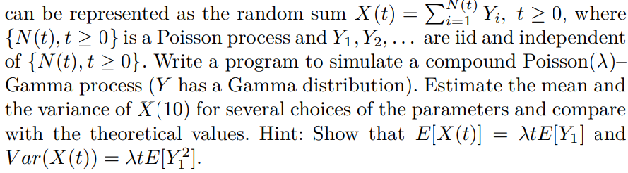 Solved A compound Poisson process is a stochastic process | Chegg.com