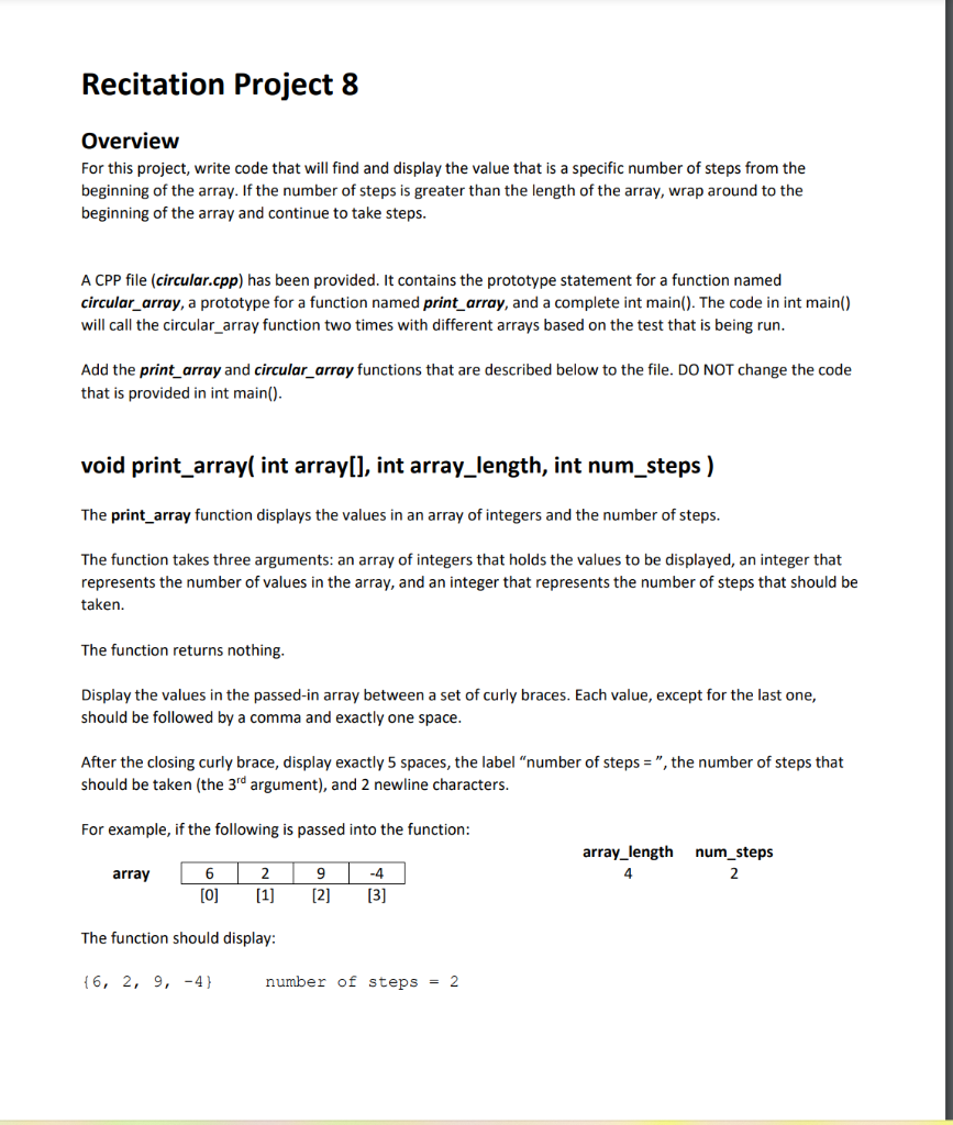 Solved Overview For this project, write code that will find | Chegg.com
