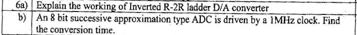 Solved 6a) Explain the working of Inverted R-2R ladder D/A | Chegg.com