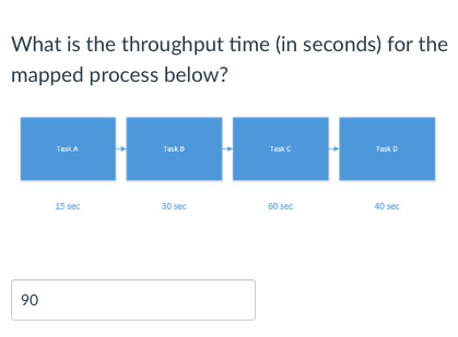 Solved What is the throughput time in seconds) for the | Chegg.com