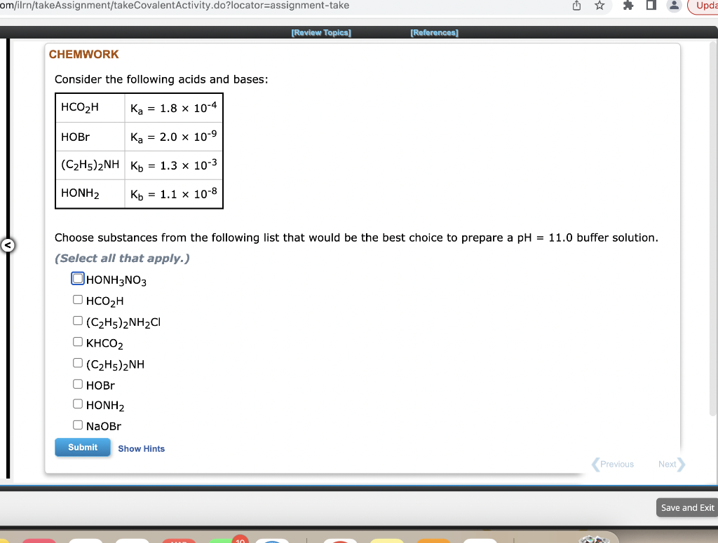 Solved Consider the following acids and bases: Choose | Chegg.com