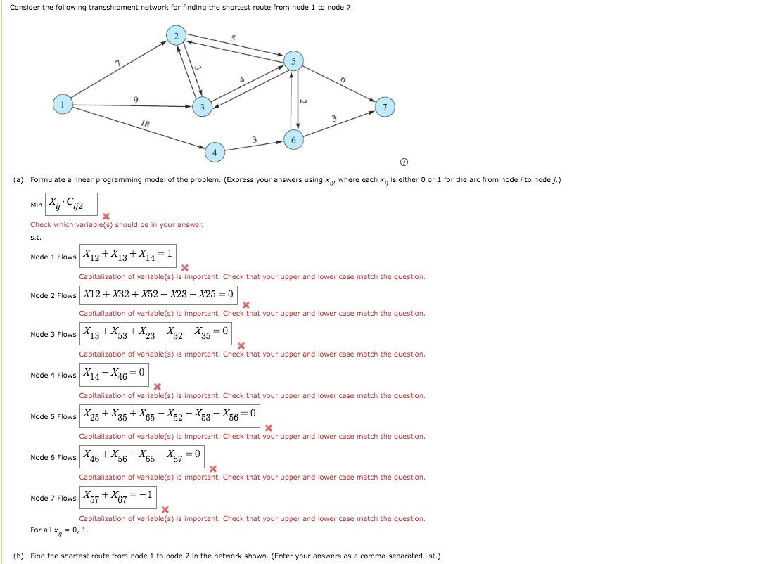 Solved Consider the following transshipment network for | Chegg.com