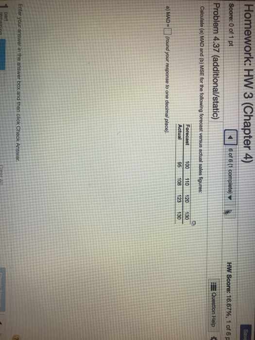 Solved Homework Hw 3 Chapter 4 Score 0 Of 1 Pt Problem