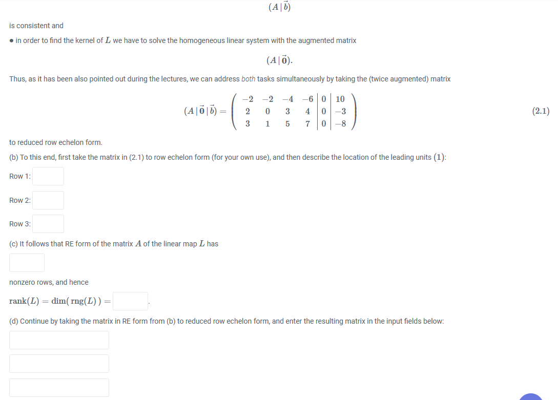 (Linear Maps). Consider the linear map | Chegg.com