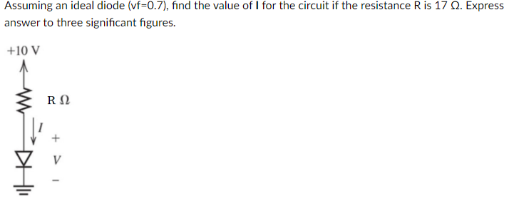 Solved Assuming an ideal diode (vf=0.7), find the value of I | Chegg.com