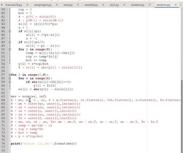 run −t random, py from numpy import cos, pi, arange, | Chegg.com