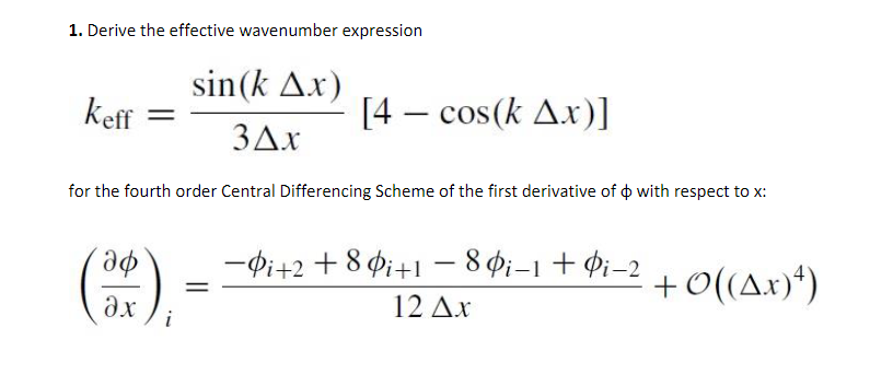 Solved 1. Derive the effective wavenumber expression | Chegg.com