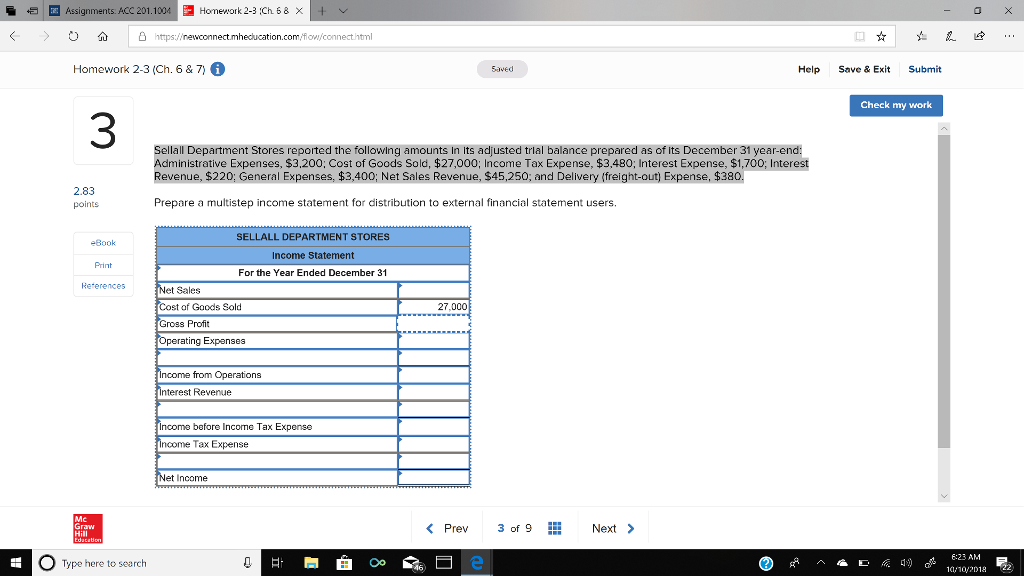Accounting Archive | October 10 2018 | Chegg.com