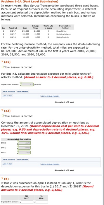 Solved Problem 9-2A (Part Level Submission) In recent years, | Chegg.com