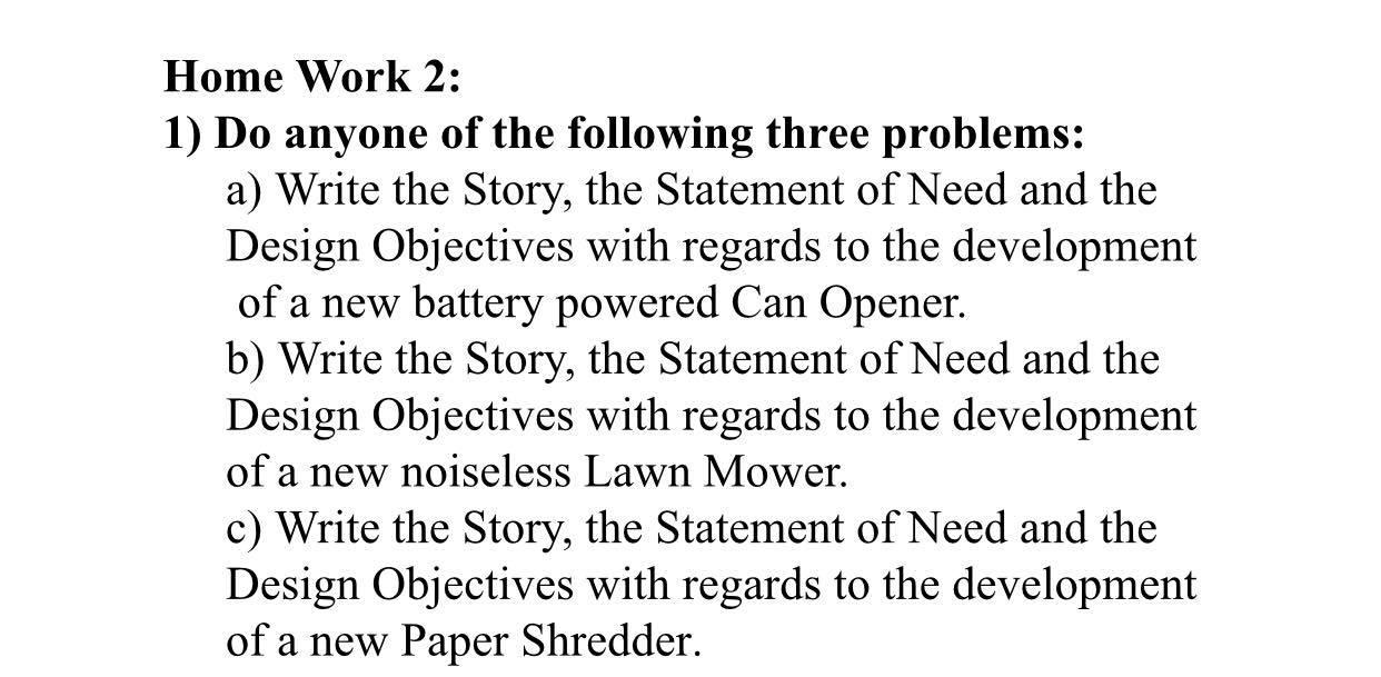 Solved Home Work 2: ) Do anyone of the following three | Chegg.com