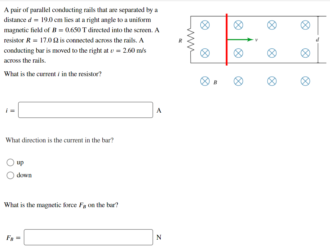 Solved A pair of parallel conducting rails that are | Chegg.com