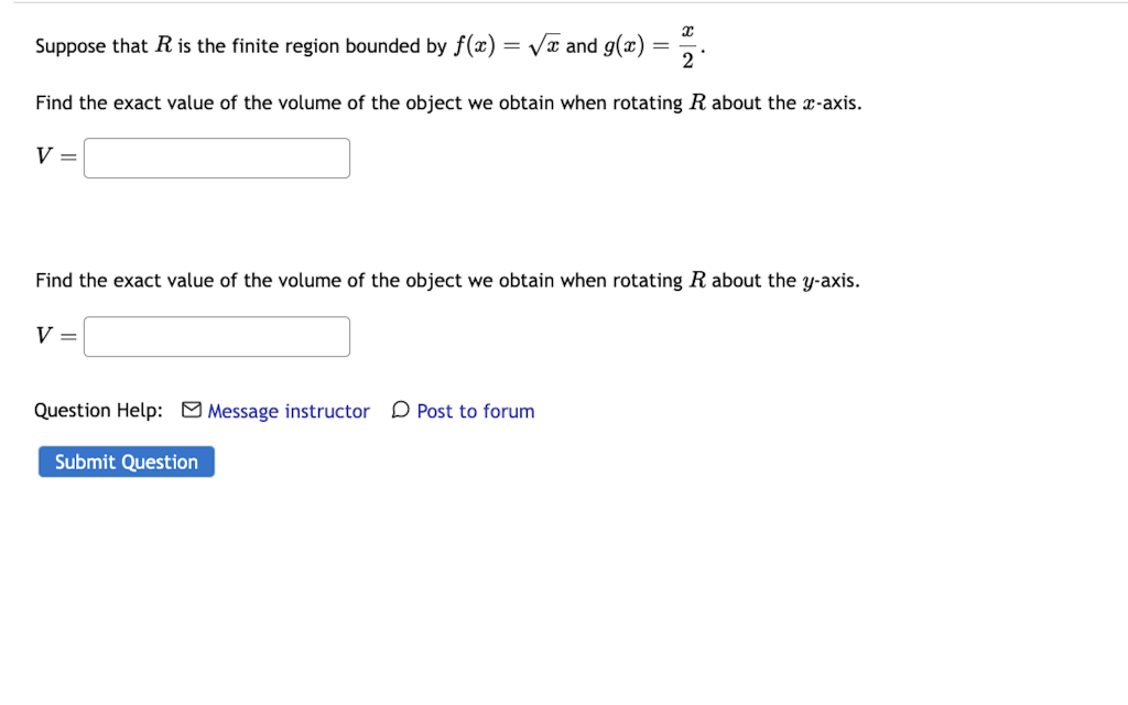 Solved Suppose that R is the finite region bounded by | Chegg.com
