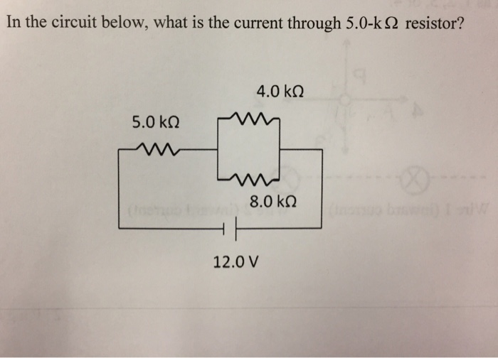 Solved In the circuit below, what is the current through | Chegg.com