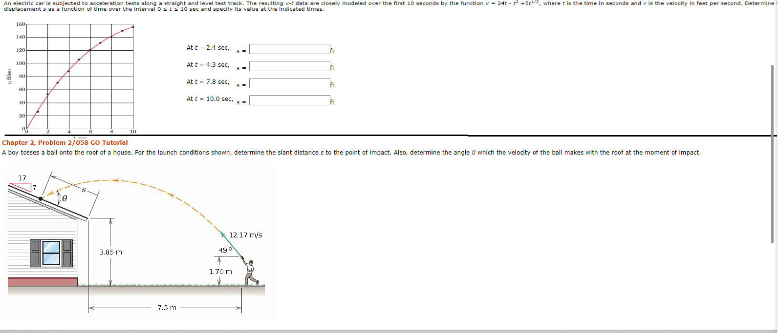 Solved An electric car is subjected to acceleration tests | Chegg.com