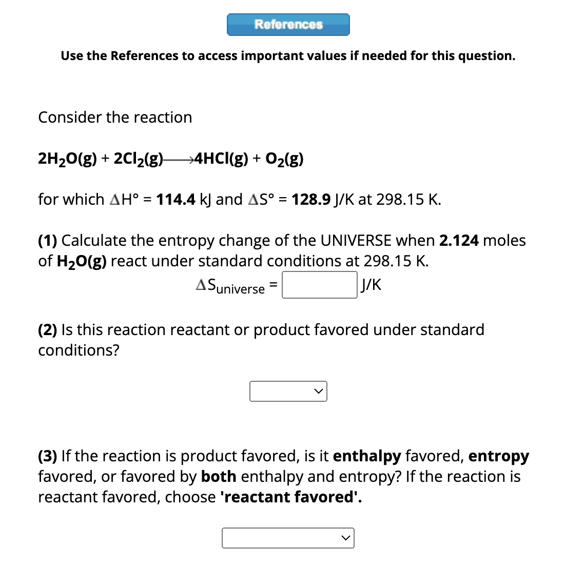 Solved Use the References to access important values if | Chegg.com