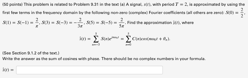Solved (50 points) This problem is related to Problem 9.31 | Chegg.com