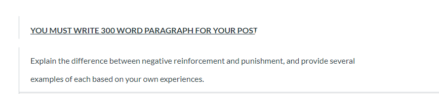 Solved YOU MUST WRITE 300 WORD PARAGRAPH FOR YOUR POST | Chegg.com