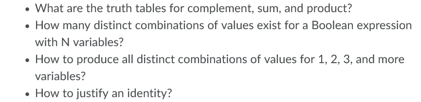 Solved • What are the truth tables for complement, sum, and | Chegg.com