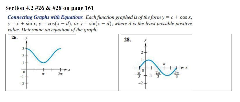 Solved Section 4.2 #26 & #28 on page 161 Connecting Graphs | Chegg.com