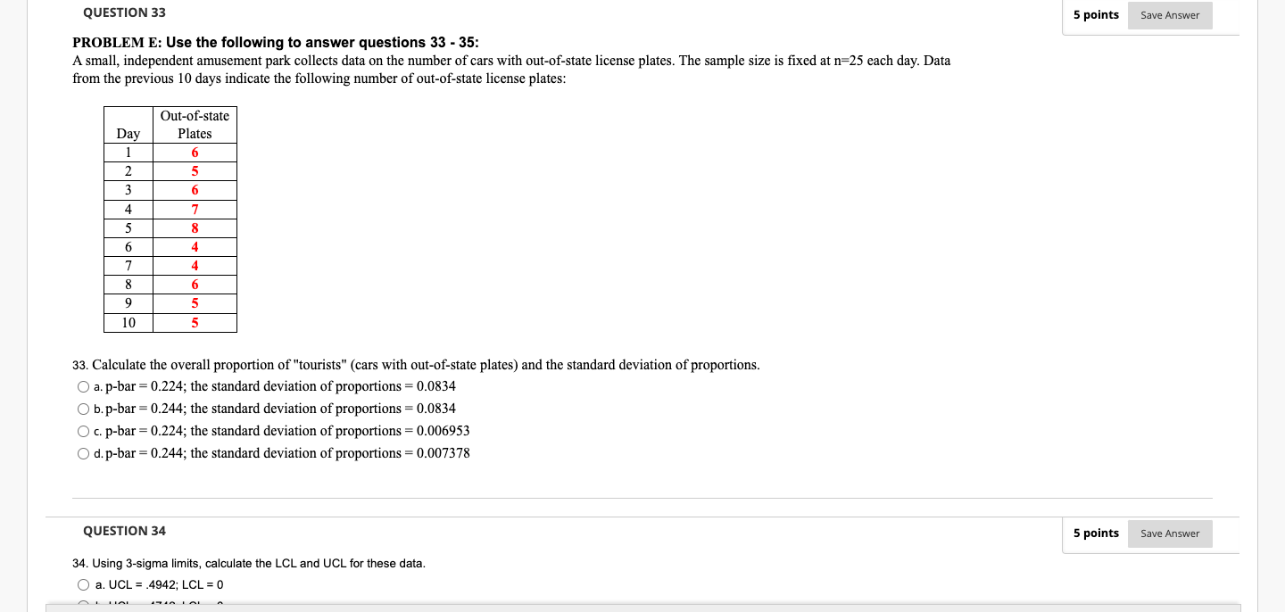 Solved PROBLEM E: Use the following to answer questions 33 - | Chegg.com