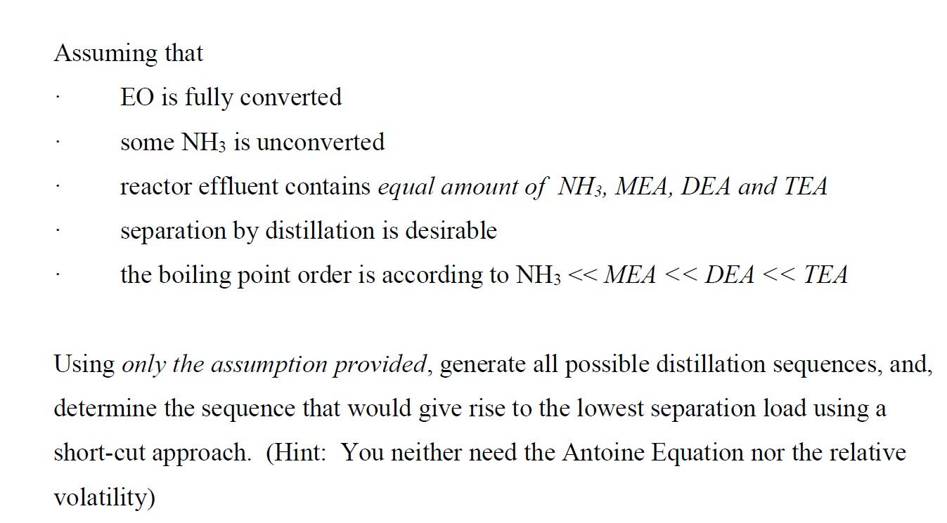 Solved 2. Methanolamine can be produced as follows: H2C - | Chegg.com