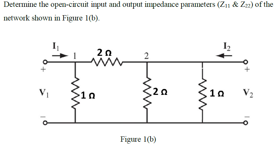 Solved Determine the open-circuit input and output impedance | Chegg.com