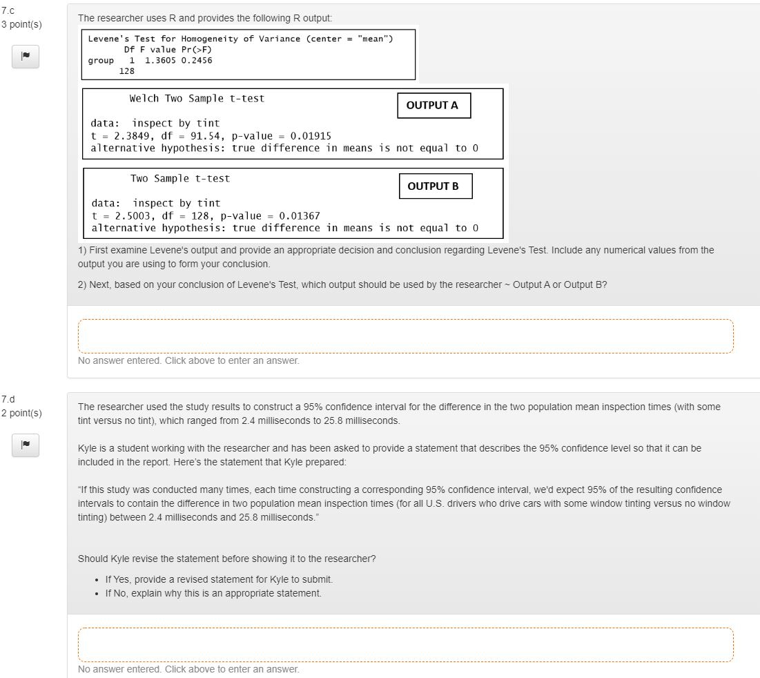 Question 7 Background: Window Color Study A concern | Chegg.com