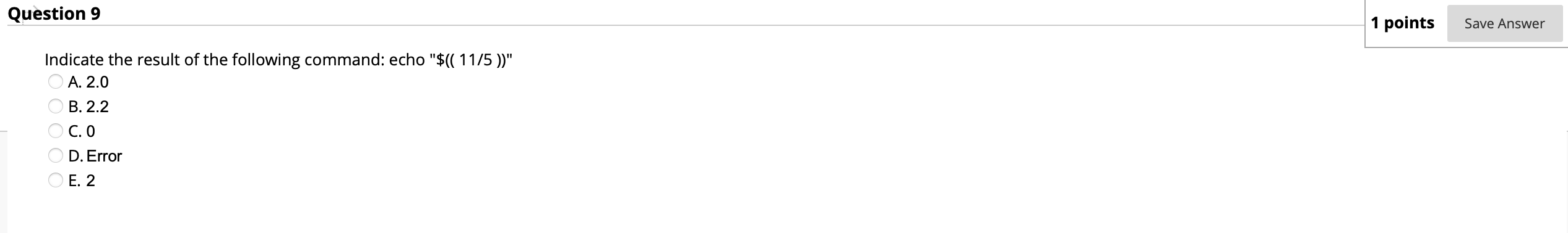 Solved Indicate the result of the following command: echo | Chegg.com