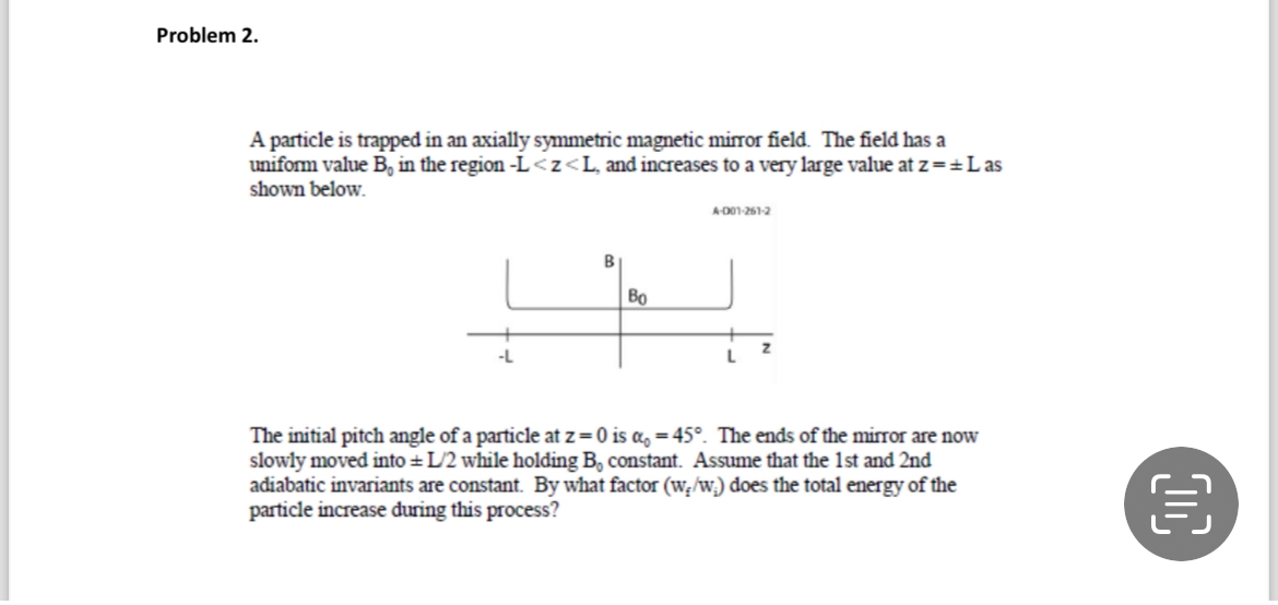 Solved Problem 2.A particle is trapped in an axially | Chegg.com