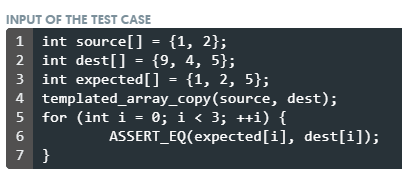Solved Templated Array Copy (in C++) Write a function (named | Chegg.com