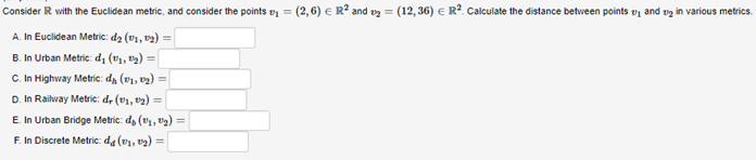 Solved Consider with the Euclidean metric, and consider the | Chegg.com